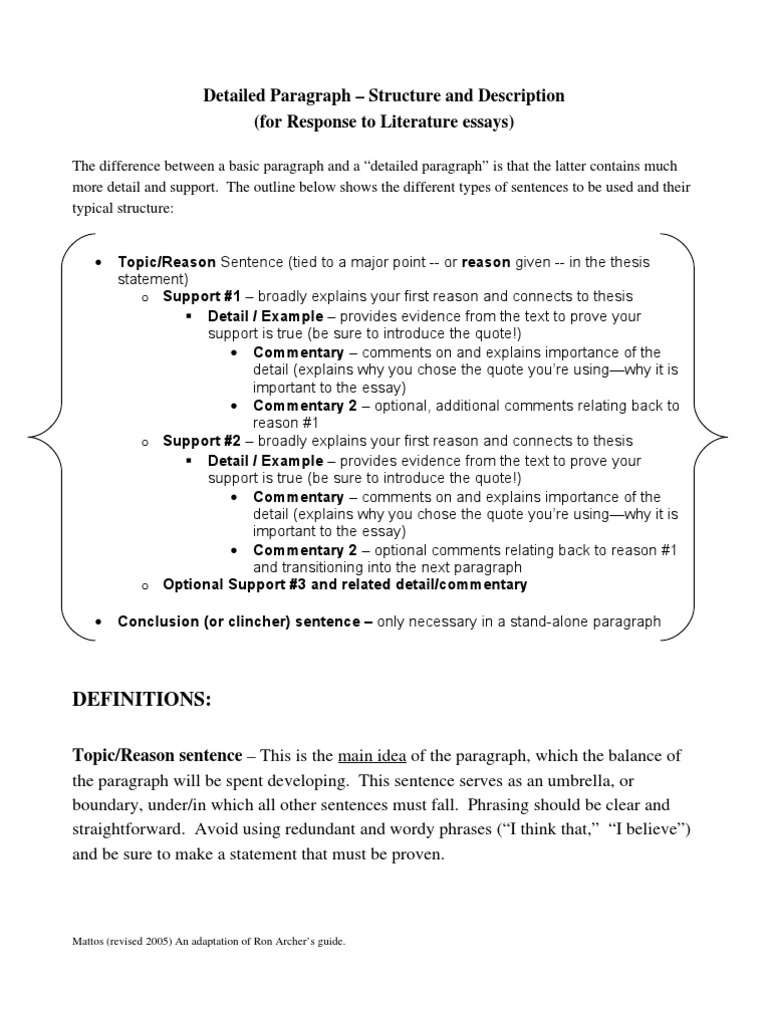 Detailed Paragraph Analysis For Lit | PDF | Essays | Paragraph