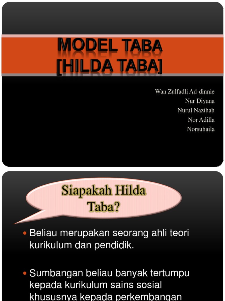 MODEL HILDA TABA Pembentangan Zihayanadiladinisue | PDF