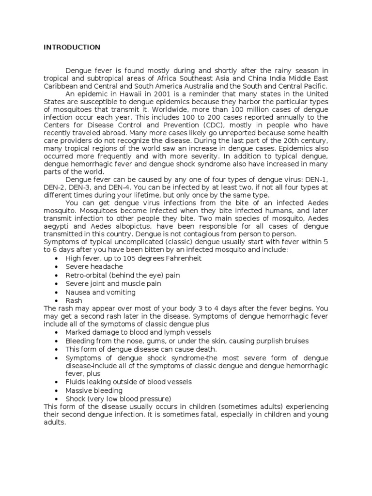 Case Study Dengue | PDF | Bleeding | Virus