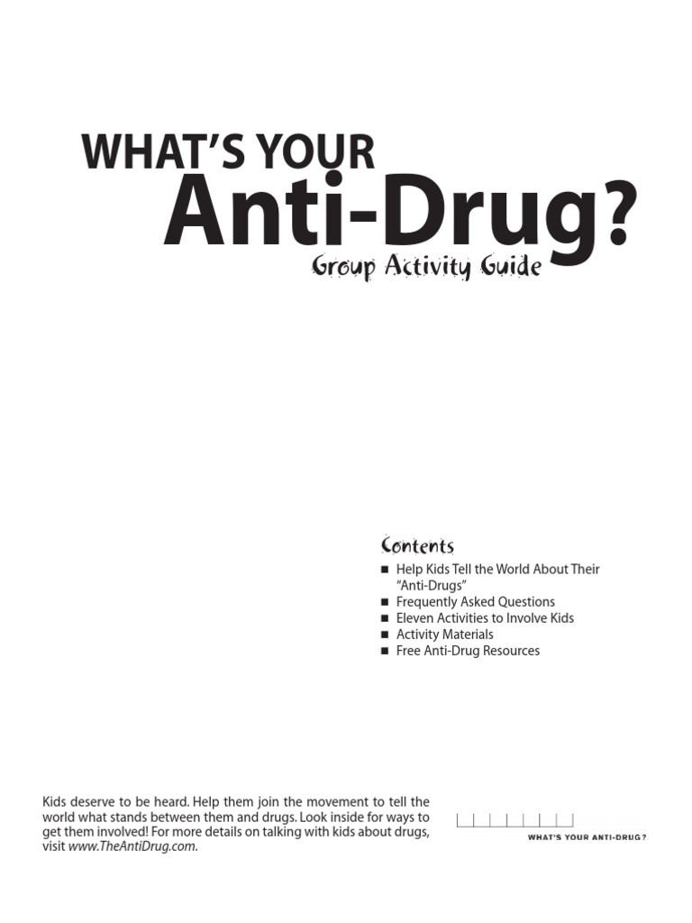 Prevention-Anti Drug Group Activity Guide | PDF | Substance Abuse ...