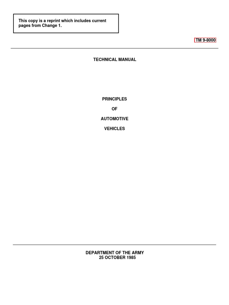 TM 9 8000 | PDF | Cylinder (Engine) | Internal Combustion Engine