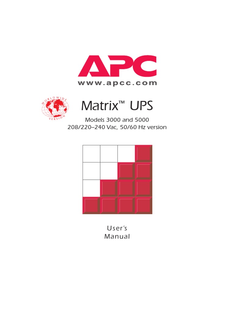 APC Matrix 5000 | PDF | Electrical Wiring | Mains Electricity