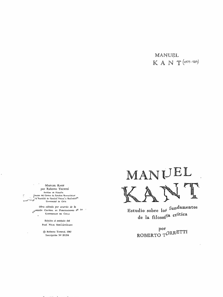 Roberto Torretti Manuel Kant | PDF