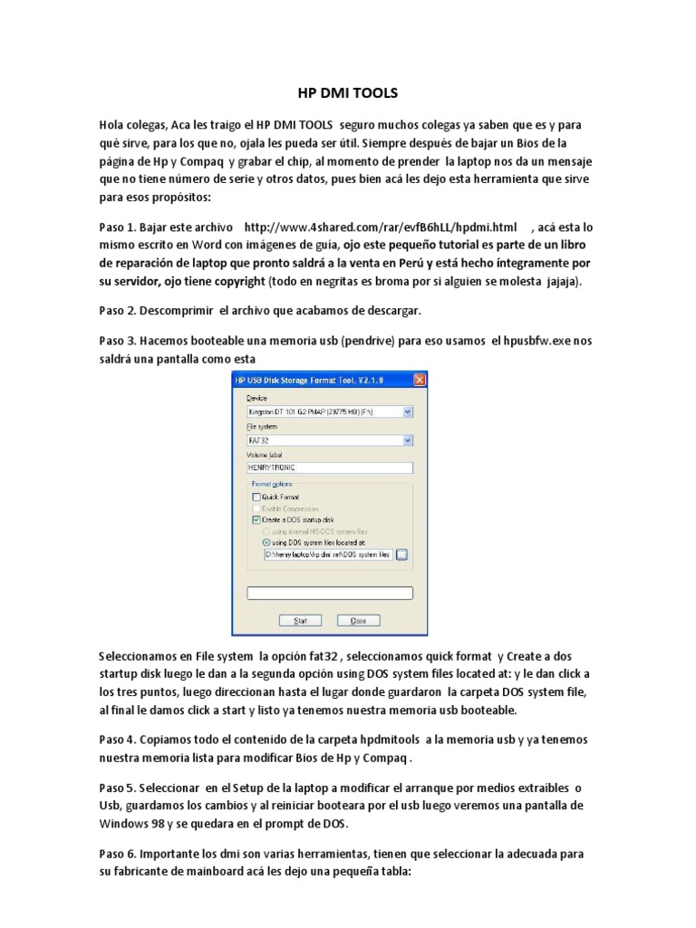 HP Dmi Tools | PDF | Memoria USB | Tecnología digital