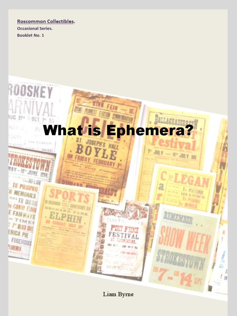 What Is Ephemera | PDF | Ephemera | Ireland