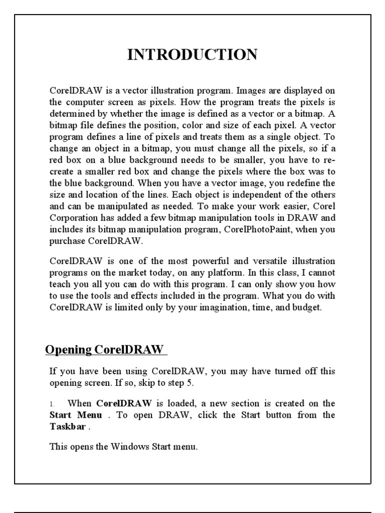Basics of Corel Draw | PDF | Graphic Design | Computing