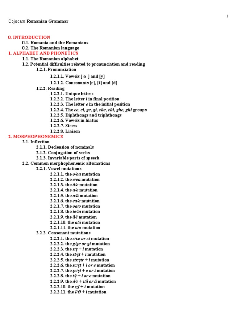 Cojocaru Romanian Grammar | PDF | Grammatical Tense | Grammatical Gender
