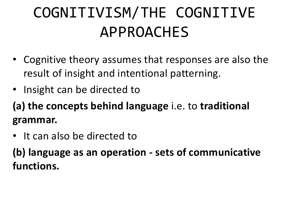 COGNITIVISM | PDF | Language Development | Cognitive Development