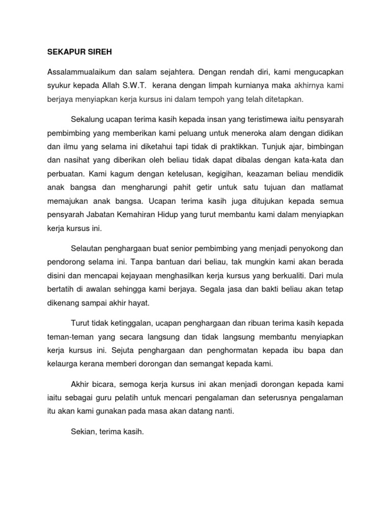 1 - Sekapur Sirih | PDF