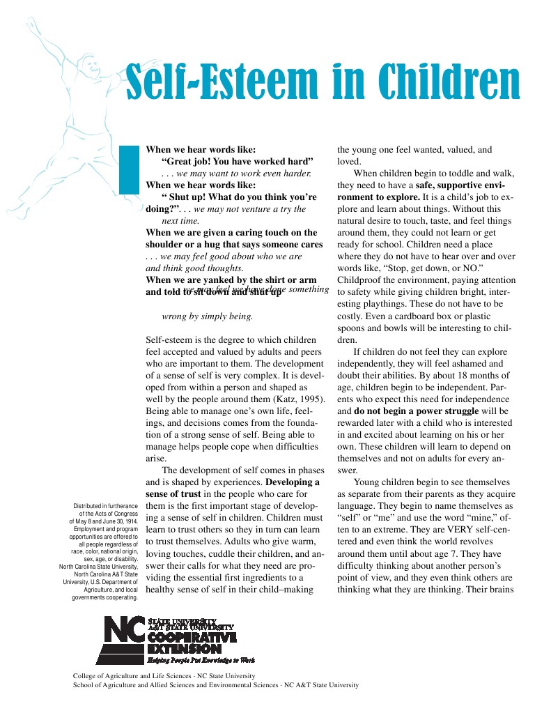 Self Esteem in Children | PDF | Self Esteem | Adolescence
