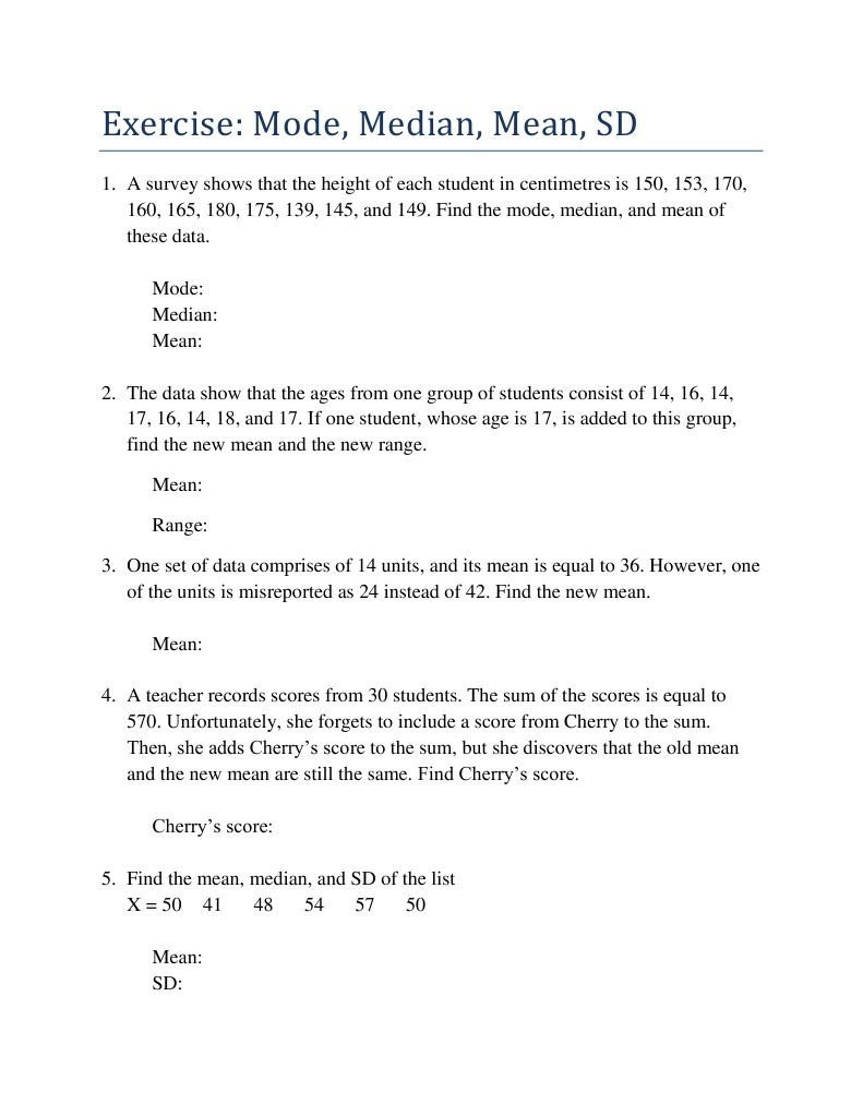 Exercise X | PDF