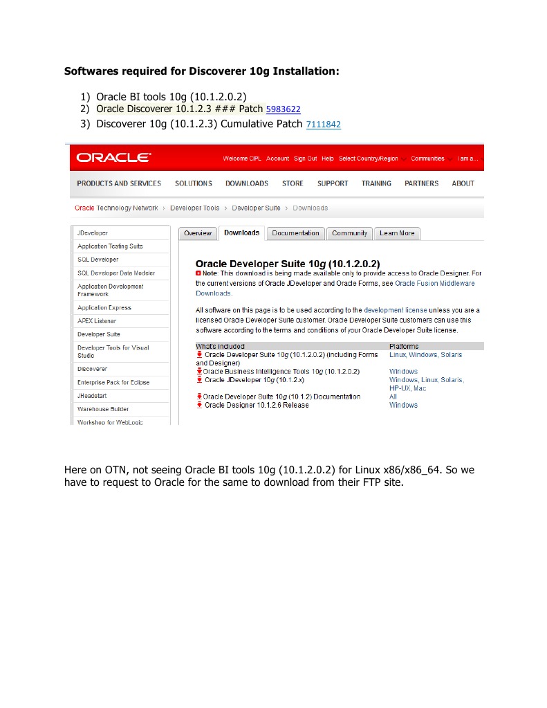 Discoverer 10g Installation | PDF | Oracle Database | Hypertext Transfer Protocol