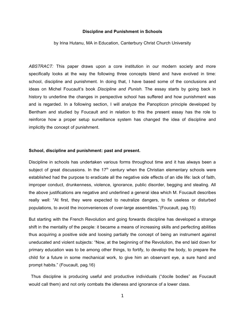 Discipline and Punishment in Schools | PDF | Punishments | Teaching And ...