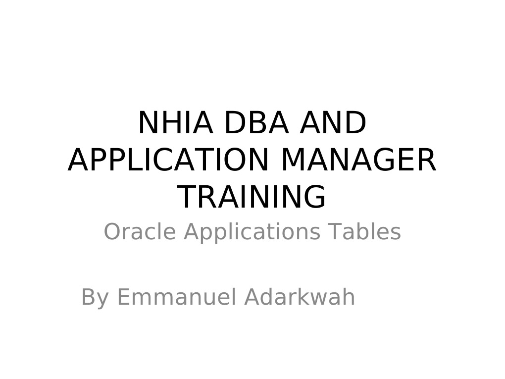 Oracle Applications Tables | PDF | Database Index | Oracle Database