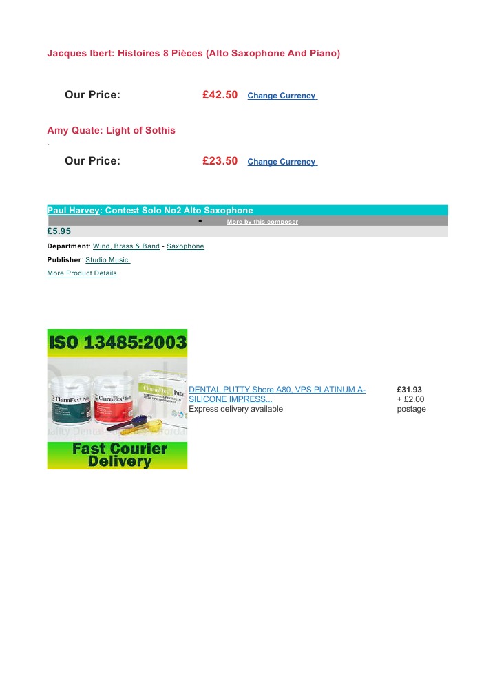Dental Putty Shore A80 VPS Platinum 1kg | PDF