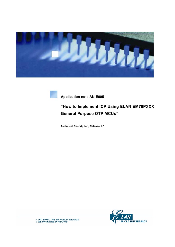 An-E005 - How To Implement ICP On Elan Microcontrollers | PDF ...