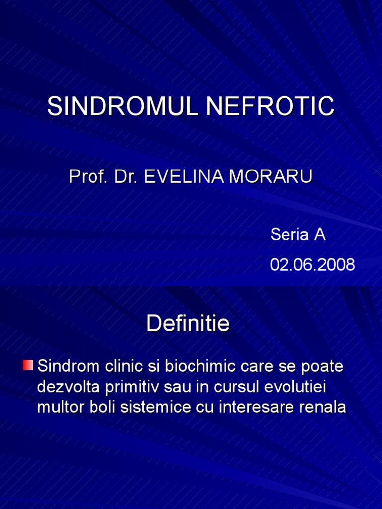 Sindromul Nefrotic | PDF
