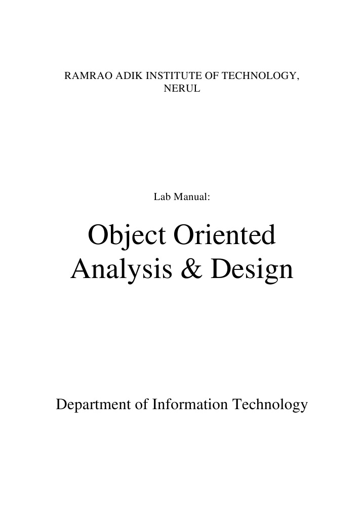 Ooad Lab Manual | PDF | Class (Computer Programming) | Inheritance (Object Oriented Programming)