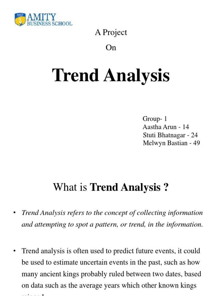 Trend Analysis: A Project On | PDF | Eastman Kodak | Processes