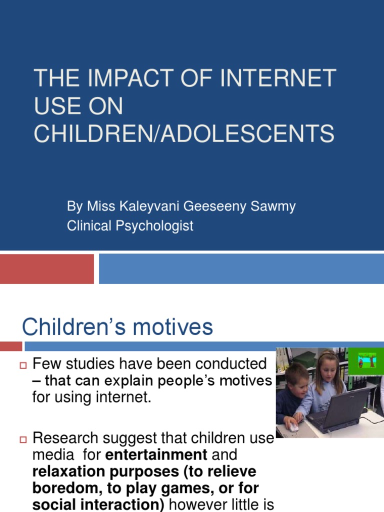 The Impact of Internet Use On Children/adolescents | PDF | Adolescence ...