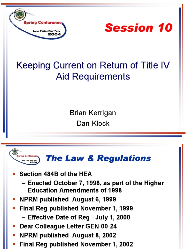 Title IV Aid Requirements Explained | PDF