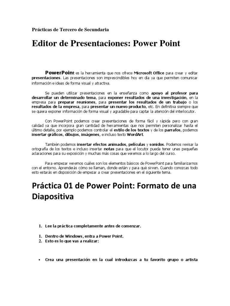 Prácticas de Power Point Tercero de Secundaria | PDF | Coca Cola | Arcángel