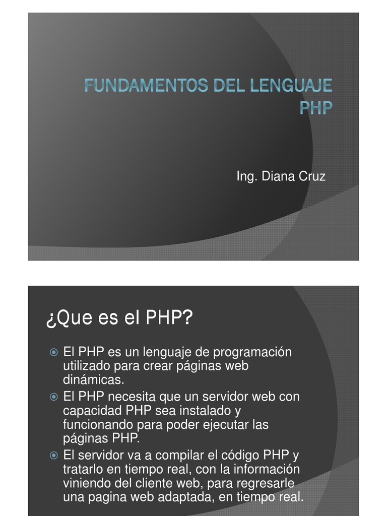 Fundamentos Del Lenguaje PHP | PDF | Servidor web | Internet y web