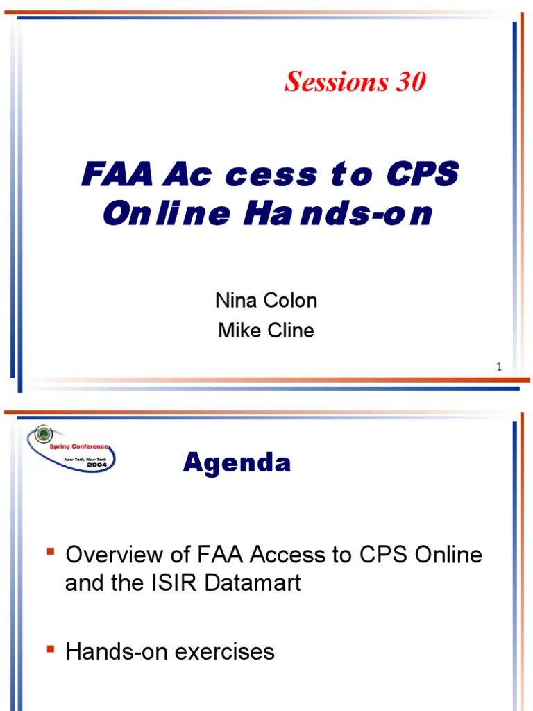 FAA Access to CPS Online Overview | PDF | Finance & Money Management ...