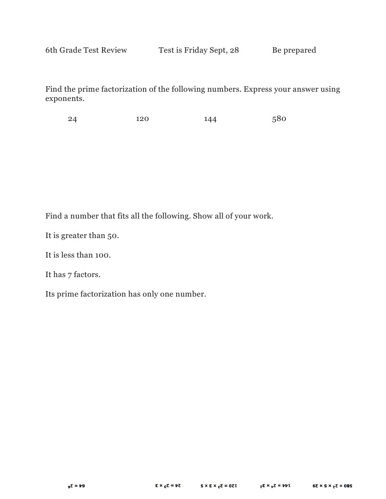 Prime Factorization Review Guide | PDF
