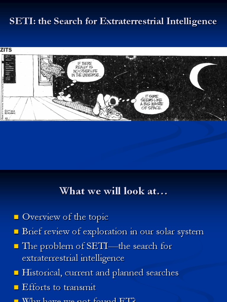 SETI: The Search For Extraterrestrial Intelligence | PDF | Search For ...