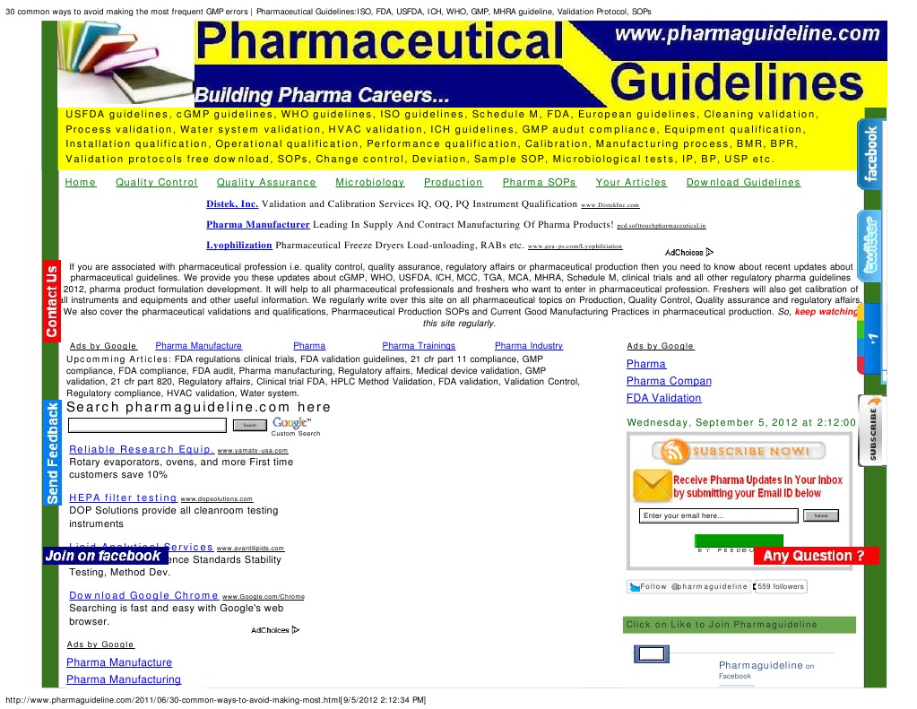 30 Common Ways To Avoid Making The Most Frequent GMP Errors ...