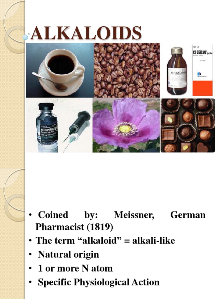 Alkaloid Ppt 5 Th Sem | Alkaloid | Amine