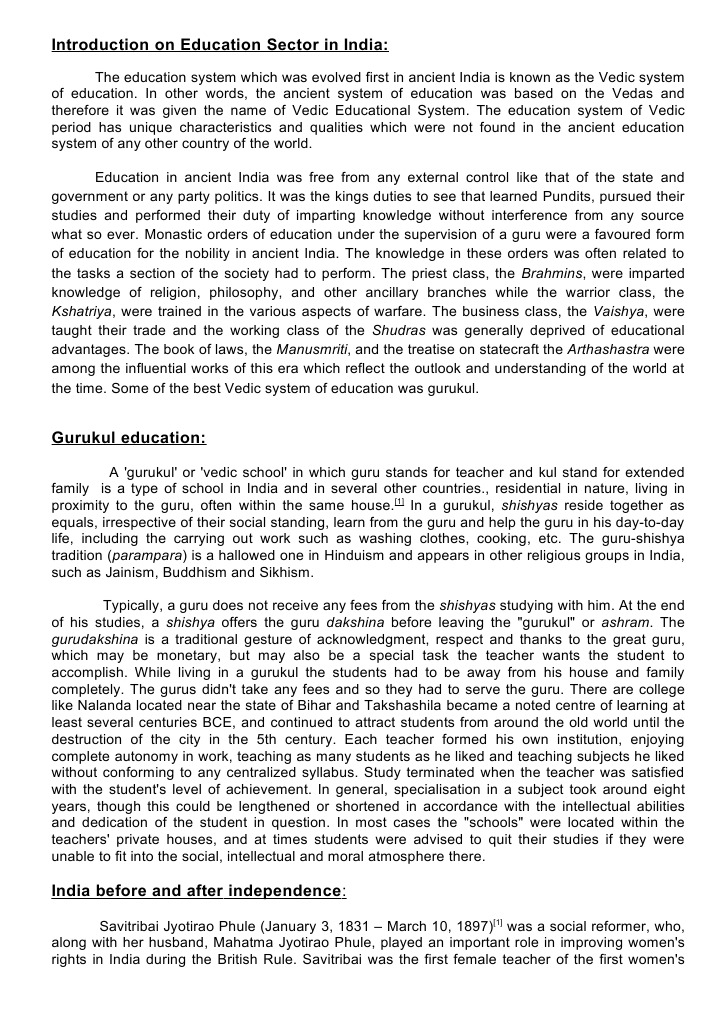 Introduction On Education Sector in India | PDF | Guru | Literacy
