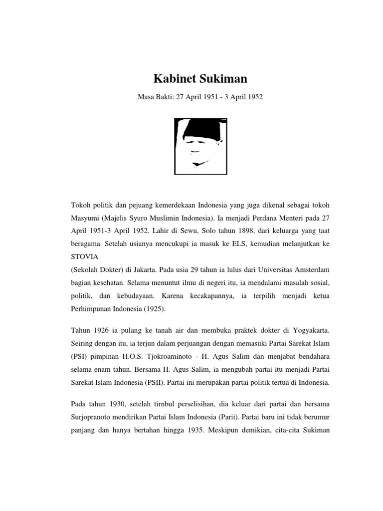 Kabinet Sukiman | PDF