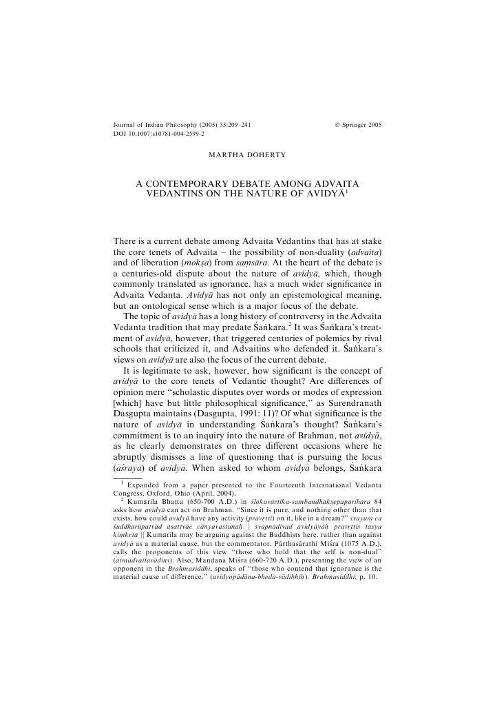 JIP 05 2 Avidya | PDF | Advaita Vedanta | Vedanta