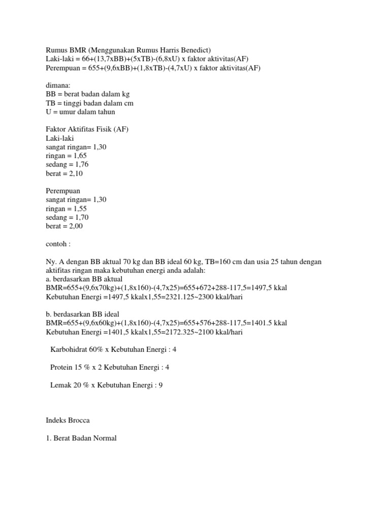 Rumus BMR | PDF