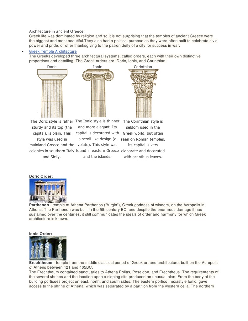 Architecture in Ancient Greece | PDF | Athena | Classical Antiquity