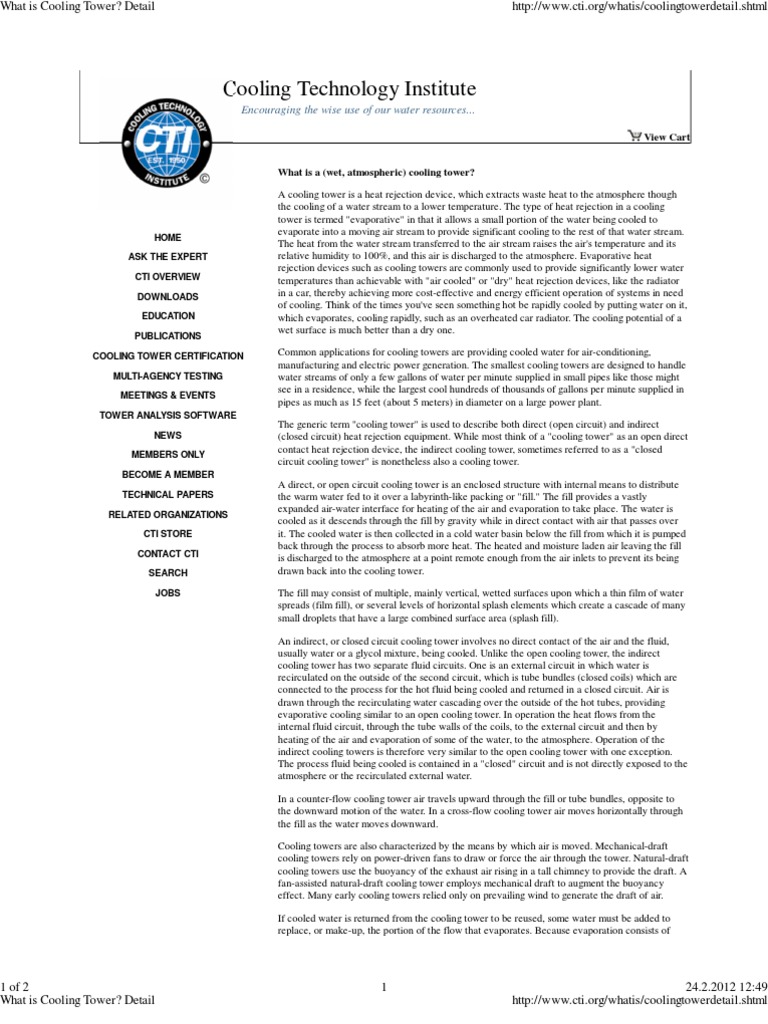 Cooling Technology Institute: Encouraging The Wise Use of Our Water ...