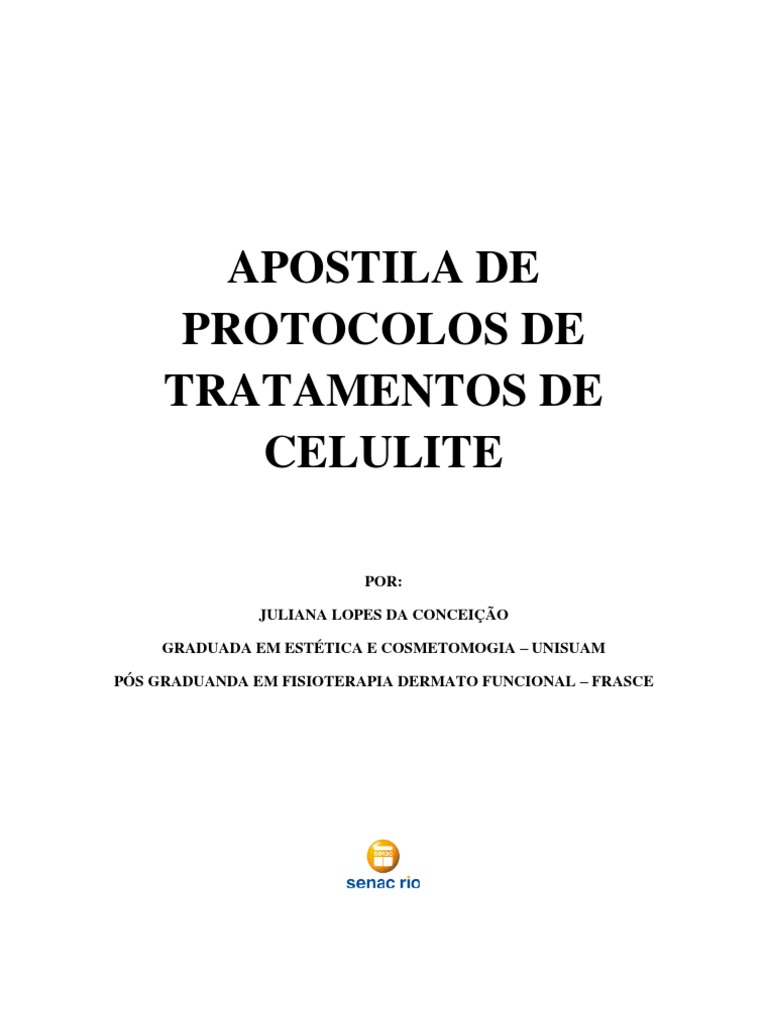 Apostila de Protocolo de Tratamento de Celulite | PDF | Som | Pele