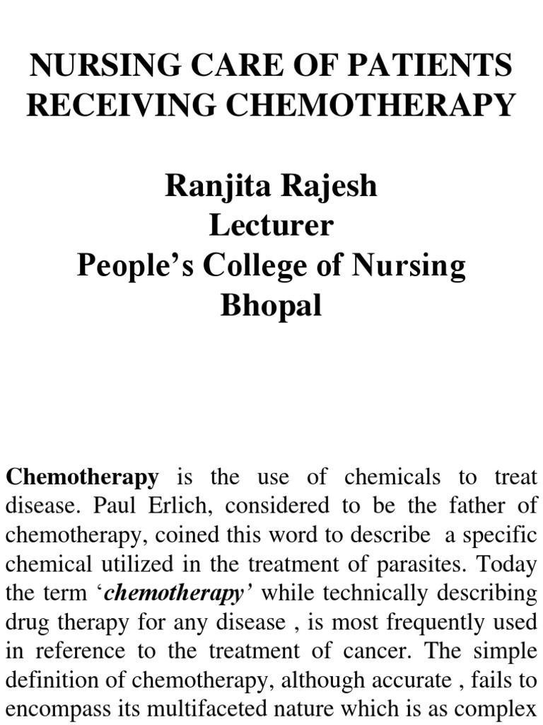 Chemo | Intravenous Therapy | Chemotherapy
