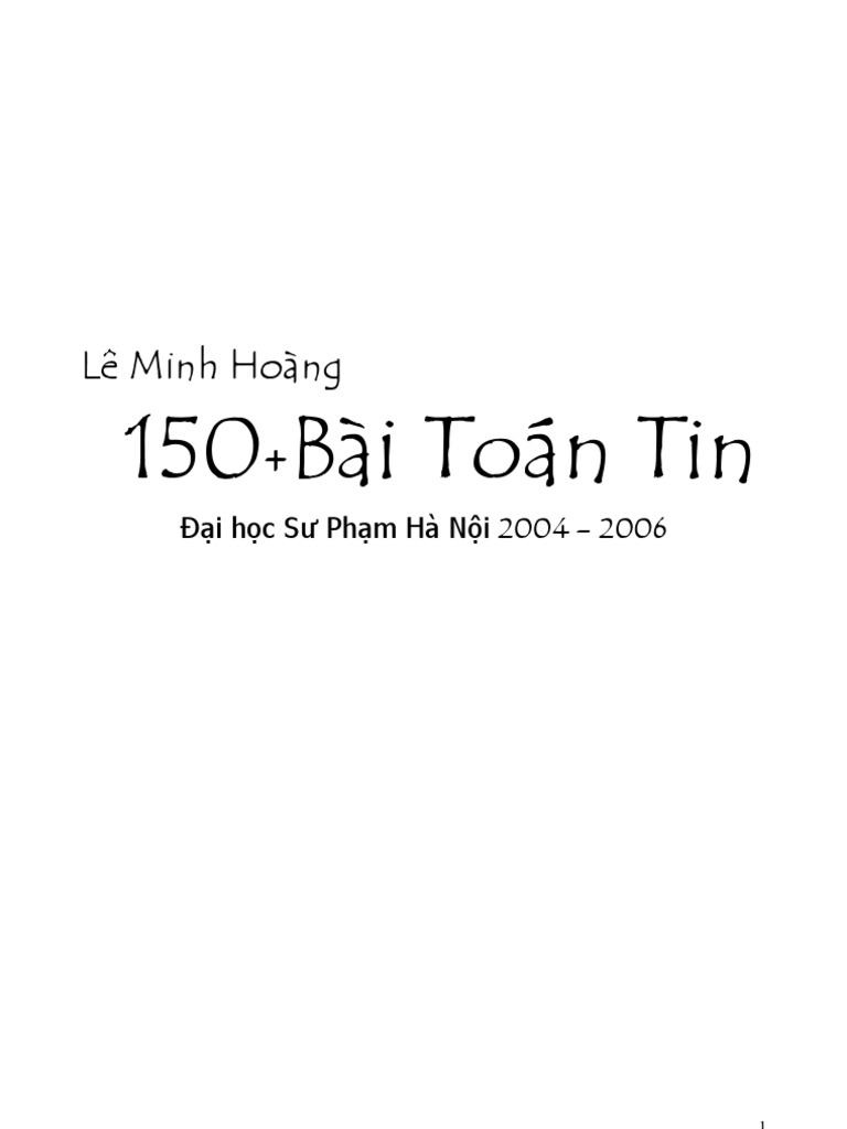150 bài toán tin học | PDF