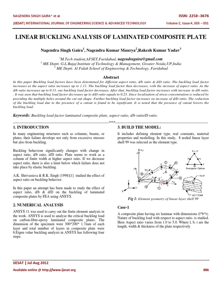 Buckling Analysis of Composite Plates | PDF | Buckling | Composite Material