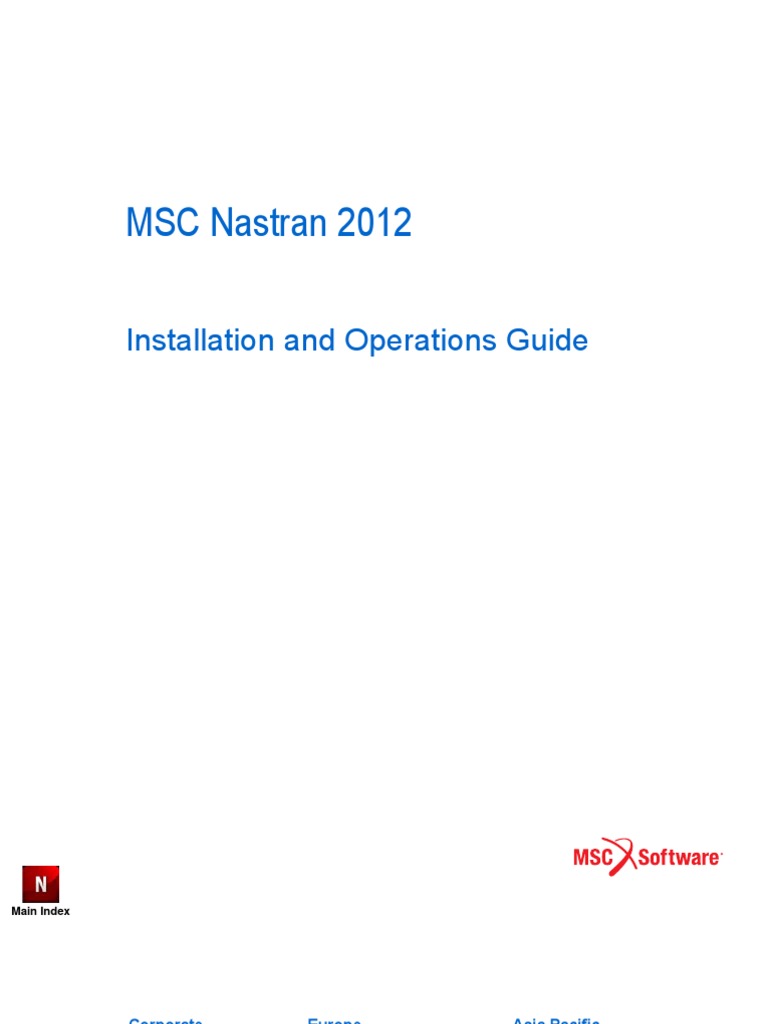 MSC Nastran 2012 Installation and Operations Guide | PDF | Installation (Computer Programs ...