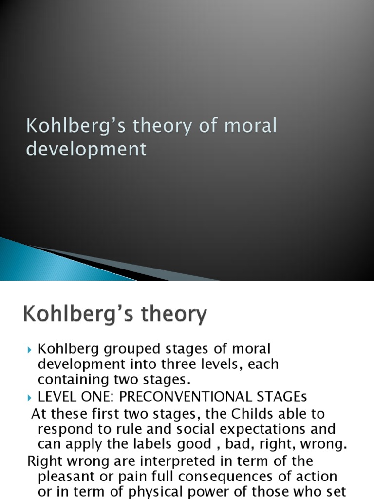 Kohlberg's Theory of Moral Development | PDF | Morality | Social Psychology