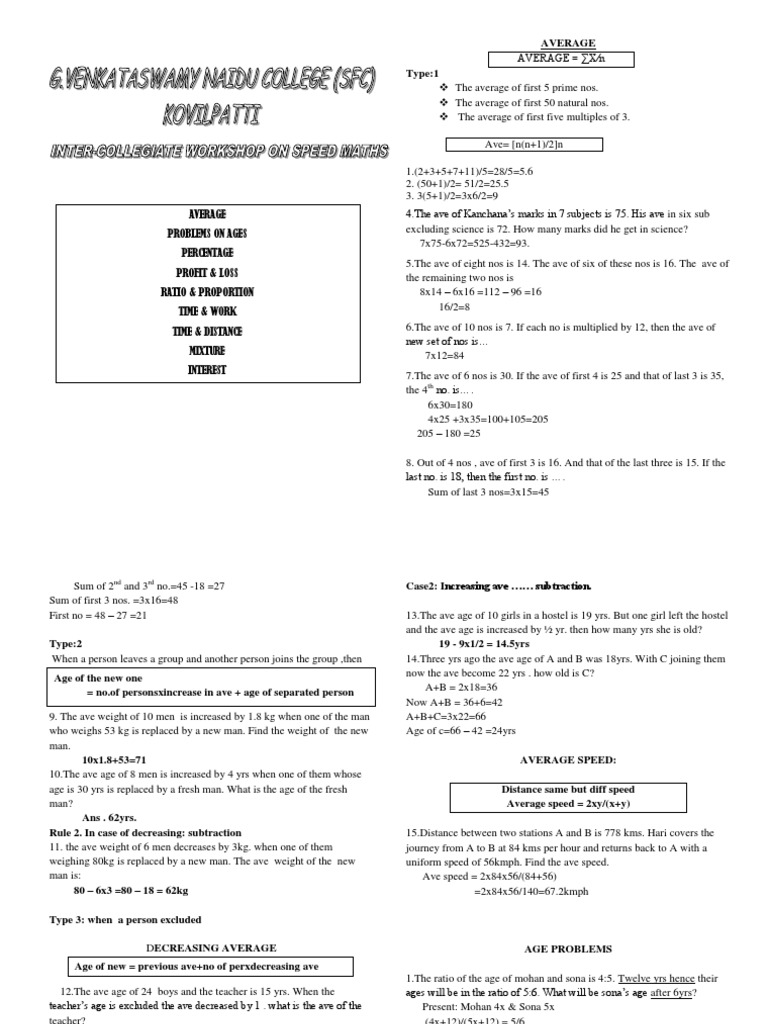 Mathematics | PDF | Percentage | Speed