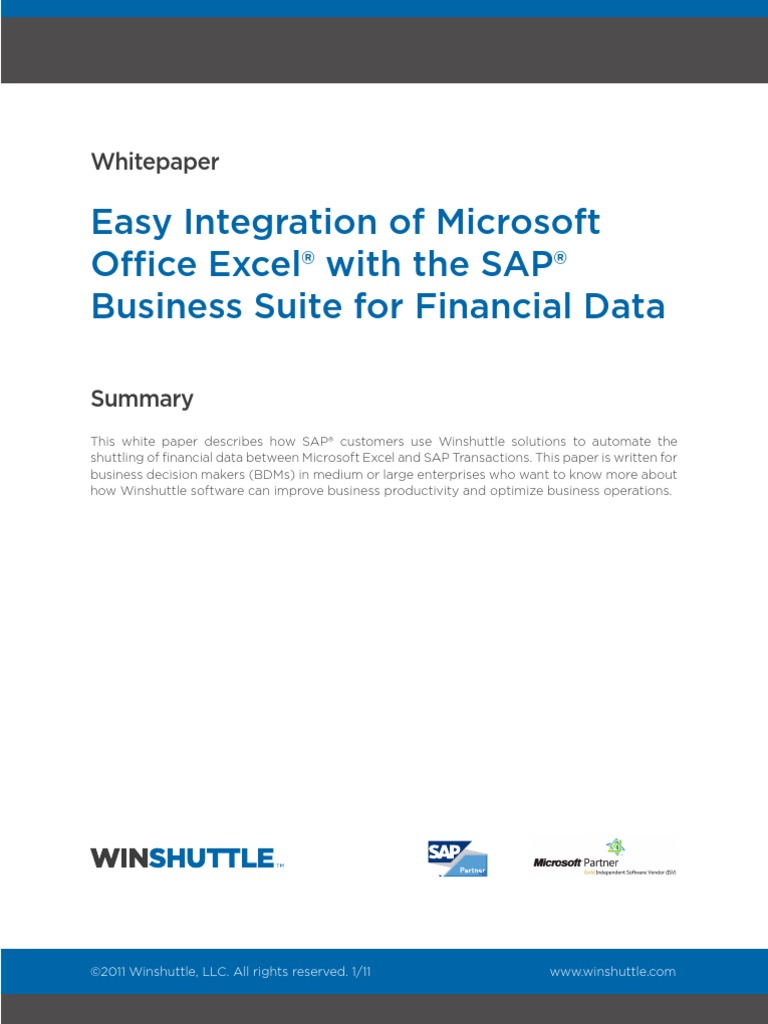 Winshuttle EasyIntegrationforFinancialData Whitepaper en | PDF ...