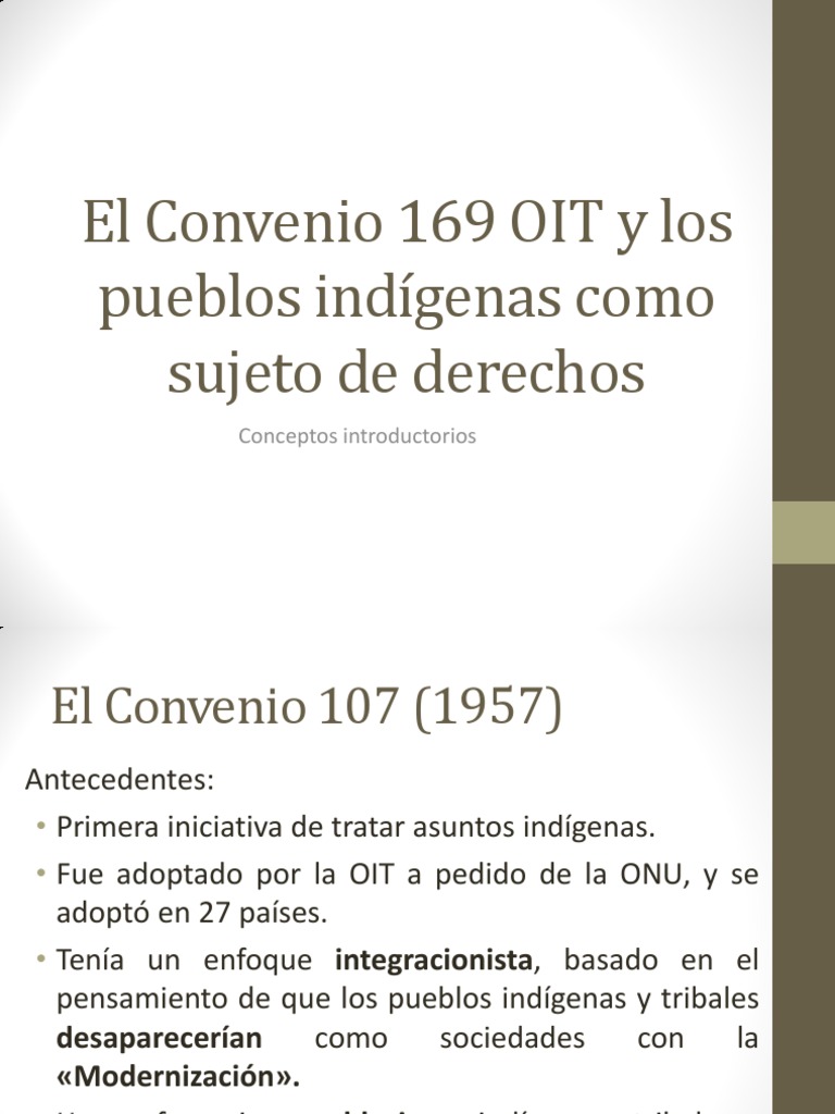 El Convenio 169 OIT y Los Pueblos Indígenas II | PDF | Gente indígena | Organización ...