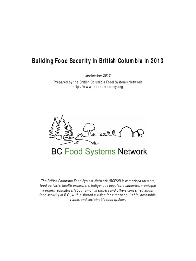 Food Security Strategies for B.C. 2013 | PDF | Food Security | Organic ...