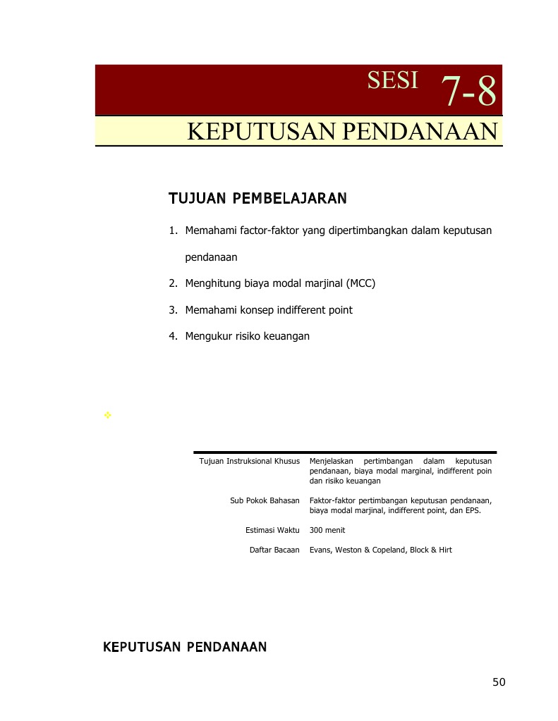 Sesi7-8 Keputusan Pendanaan | PDF