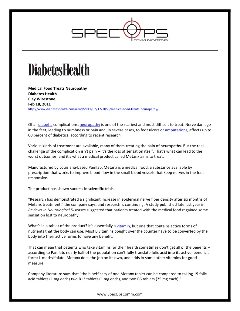 Metanx | PDF | Peripheral Neuropathy | Paresthesia